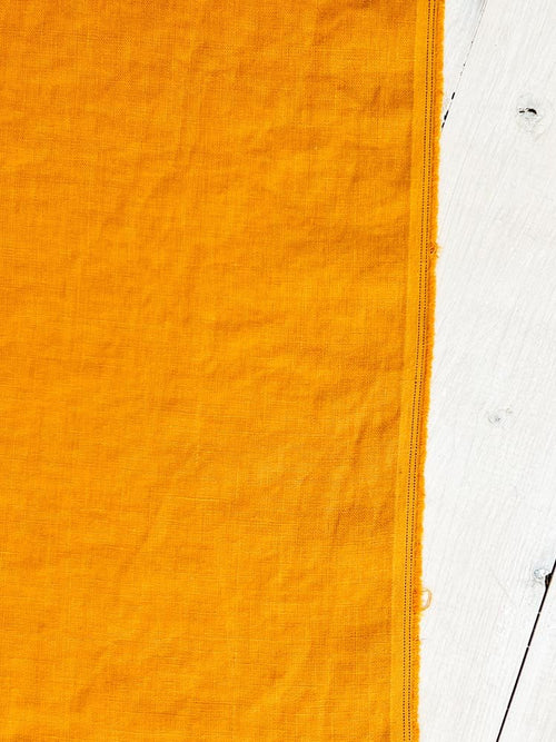 Golden Orange Linen Fabric