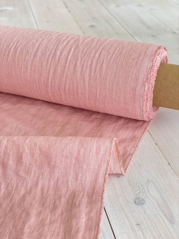 Light pink linen fabric - earthytextiles