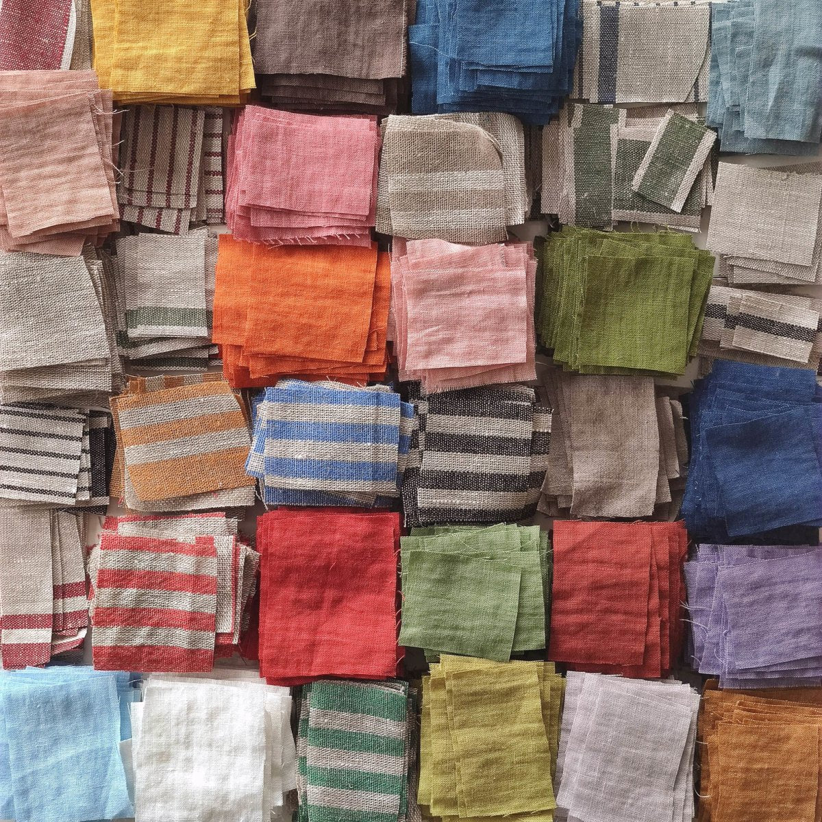 Linen fabric samples - earthytextiles