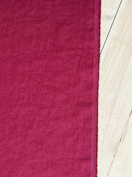 Raspberry Radiance Linen Fabric